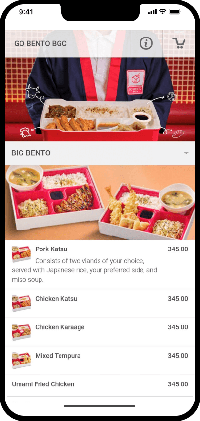 Order Code - Go Bento